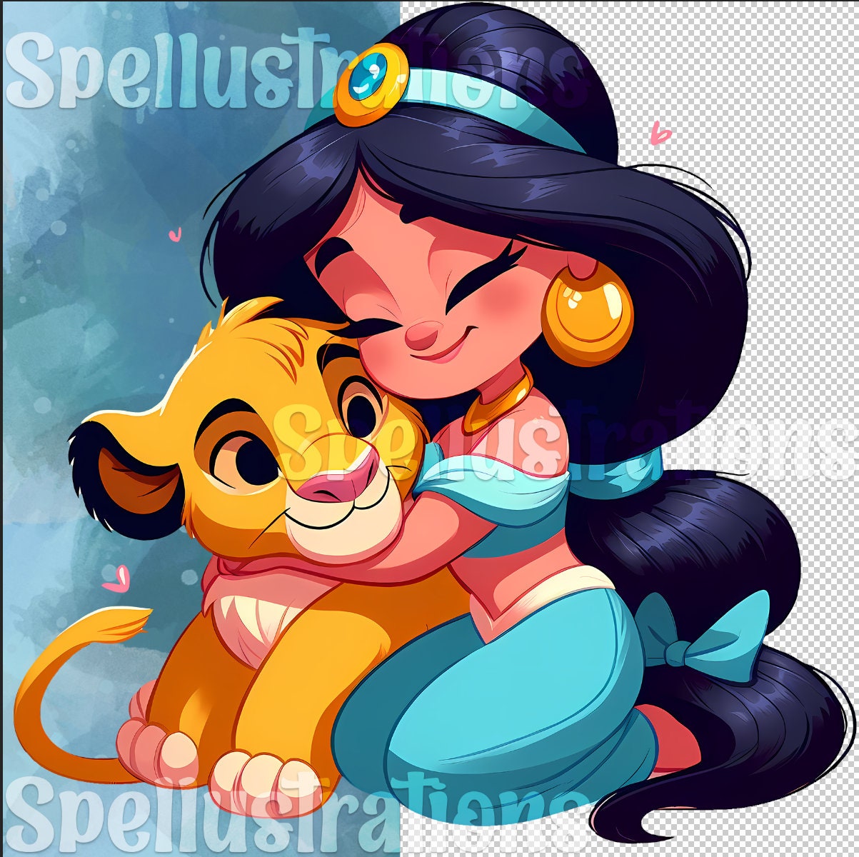 Jasmine and Simba PNG, Transparent Background Clipart Images ...