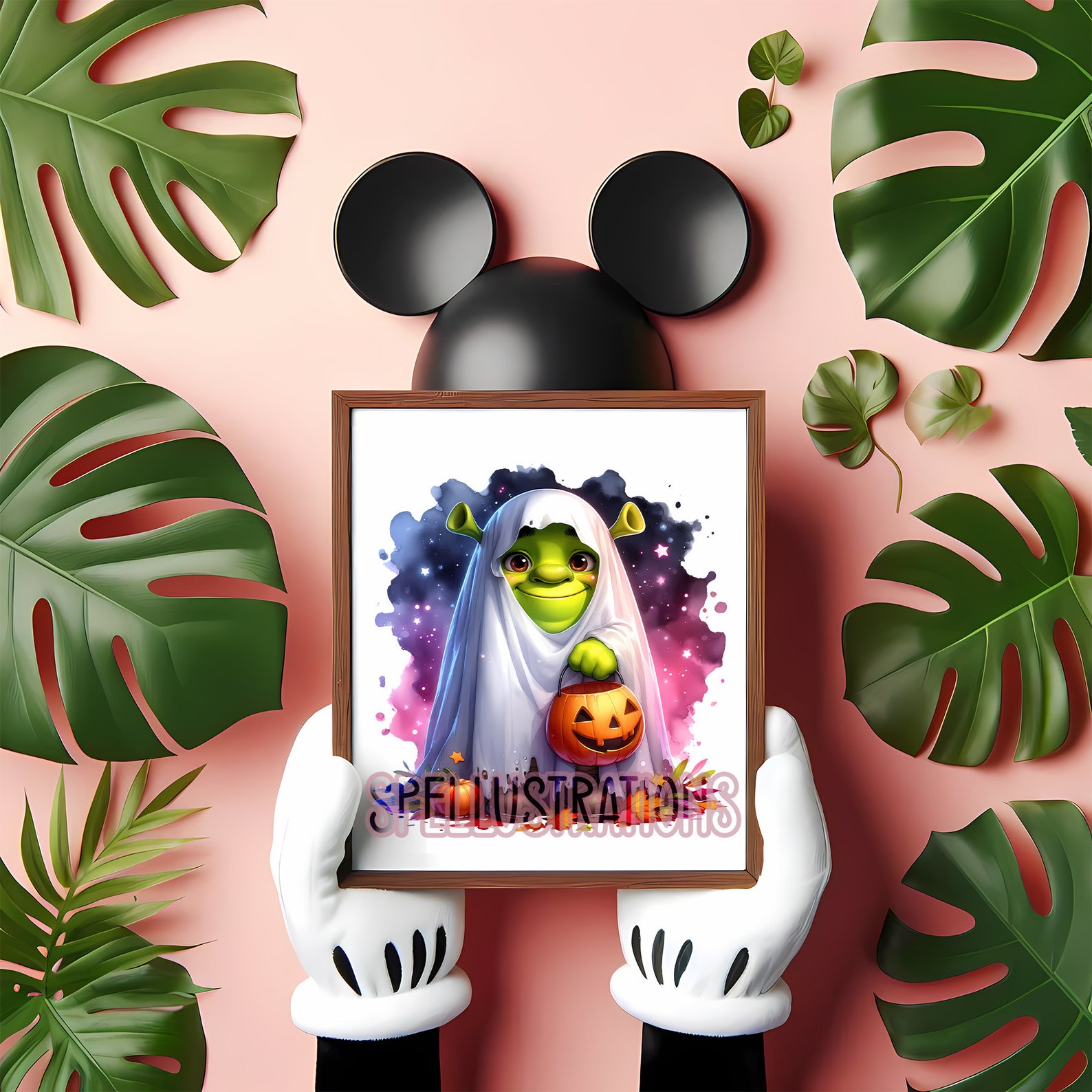 Shrek Ghost Watercolor Splash, Clipart Images, Graphics and Artwork ...