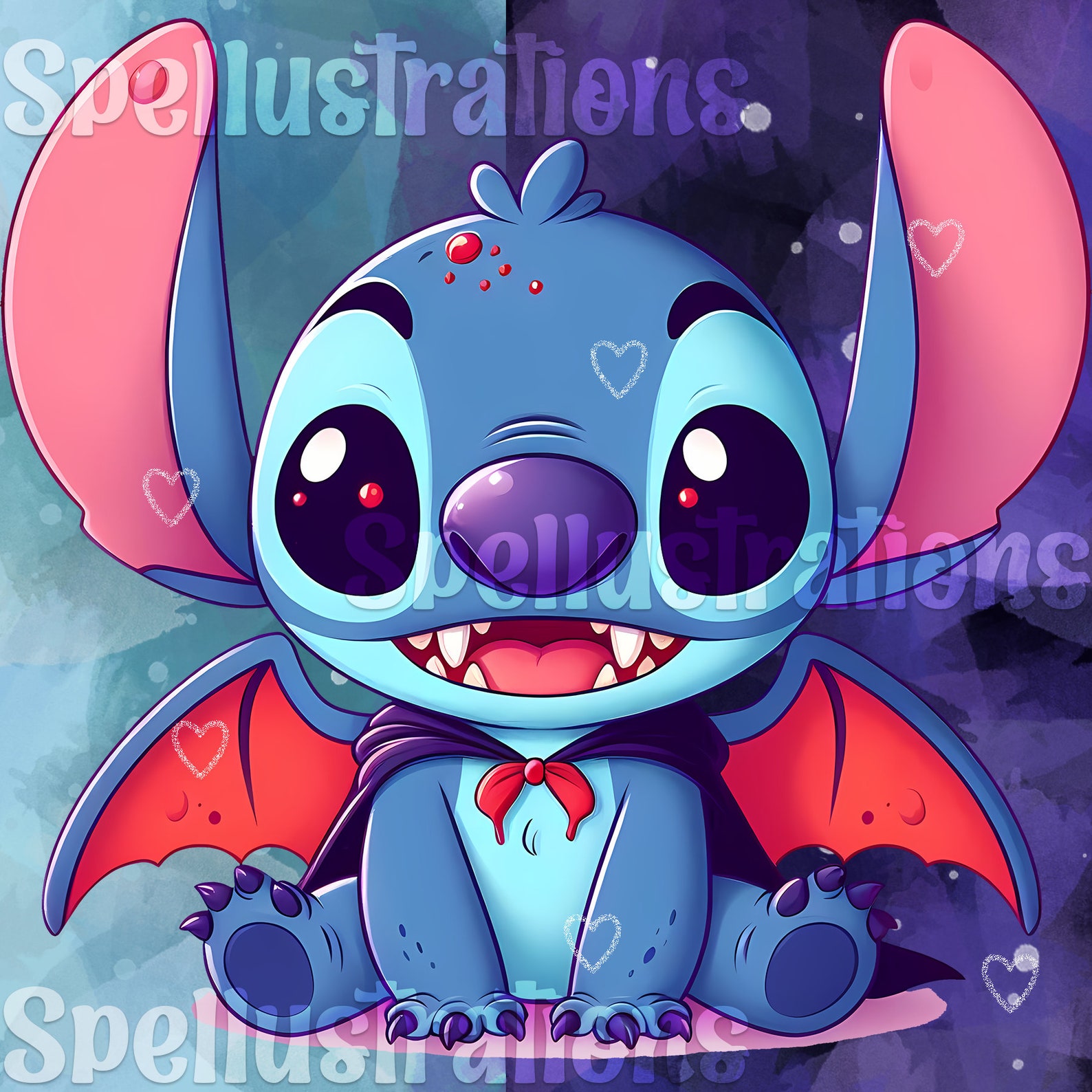 5 Halloween Vampire Stitch Digital Images, Vector Digital Art, Clipart ...