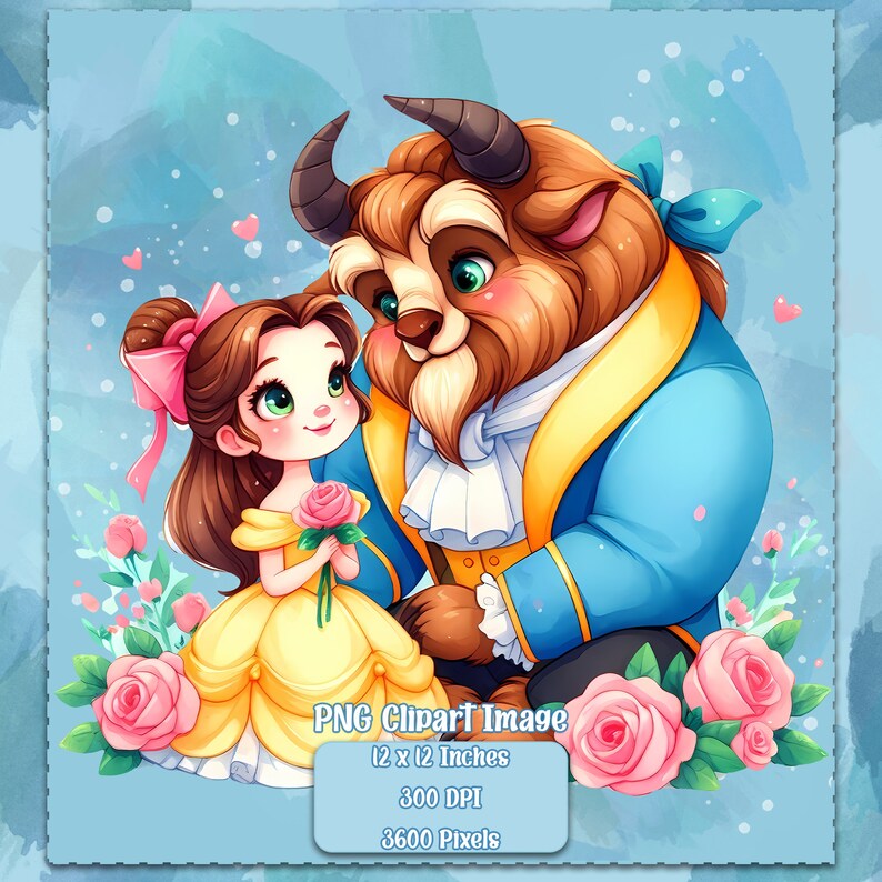Belle and the Beast PNG, Transparent Background Clipart Images ...