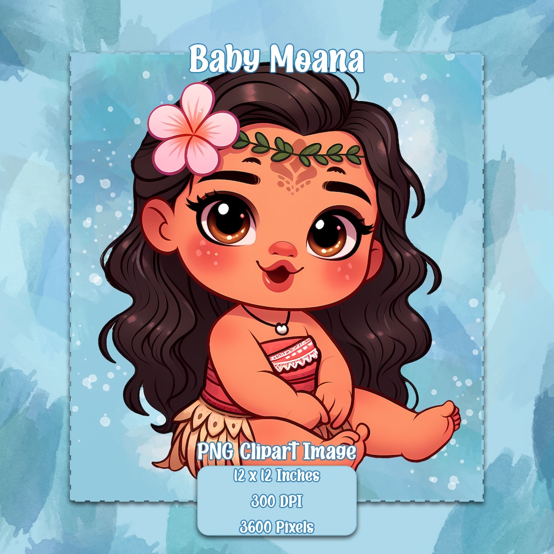 Baby Moana PNG, Transparent Background Clipart Images, Commercial ...