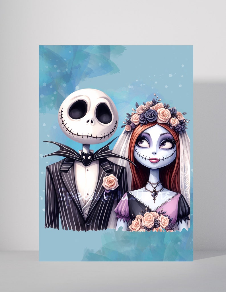 Jack and Sally Wedding PNG, Transparent Background Clipart Images ...