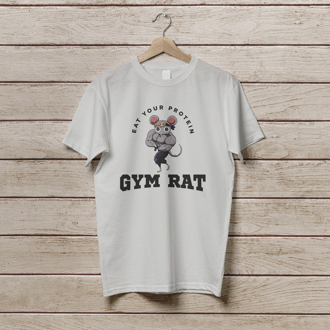 Funny Mouse Shirt, Eat Your Protein Shirt, Anime Tshirt, Rat Workout ...