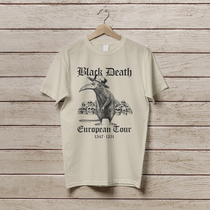 Black Death European Tour T-shirt Dark Humor T-shirt Funny Rat Shirt ...