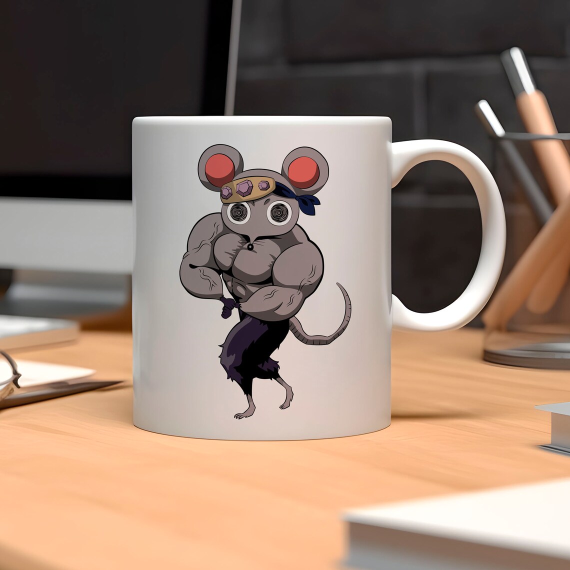 Muscle Mice Fitness Gym Mug Gift for Him Cute Gift for Her, Anime Mug ...