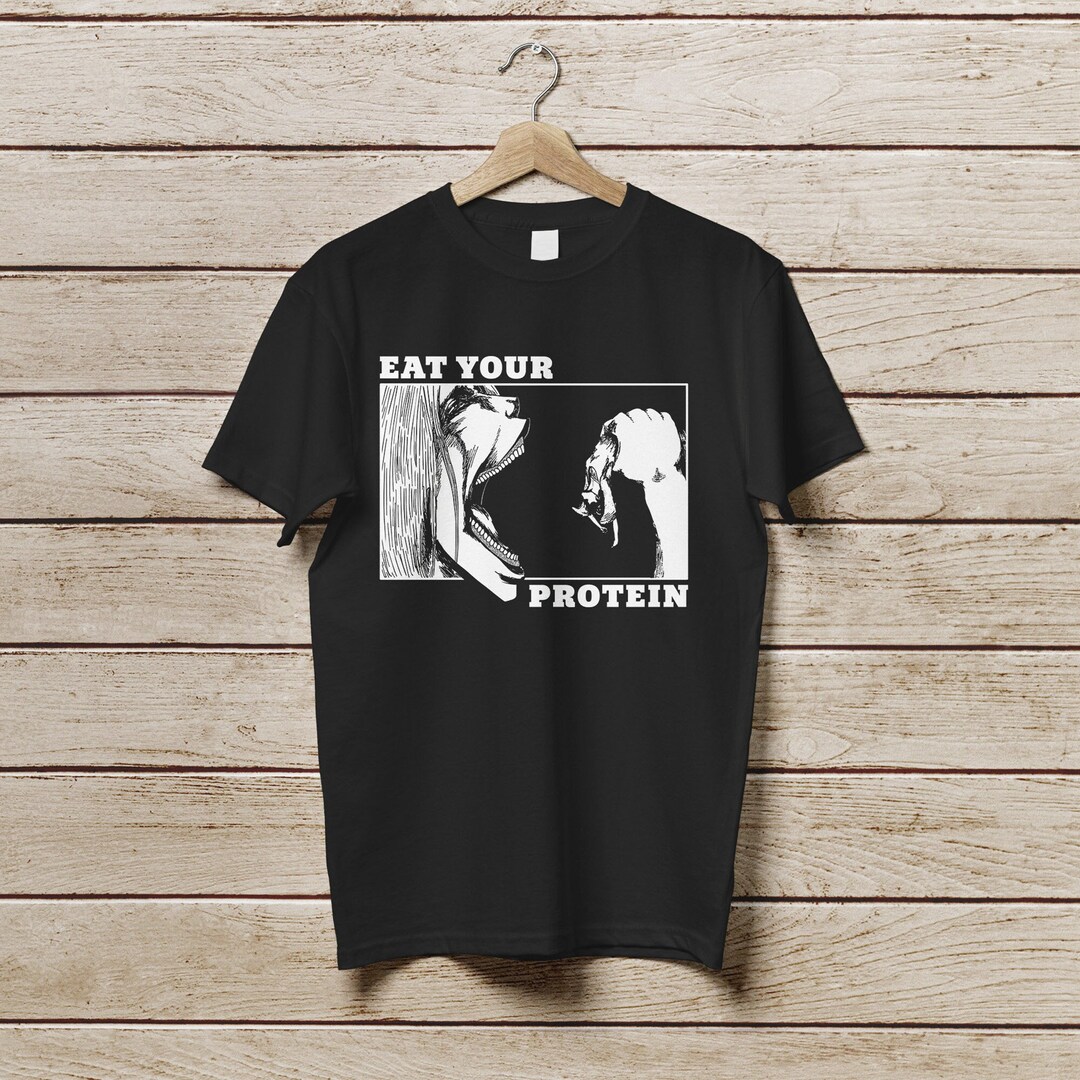 Anime Manga Shirt, Eat Your Protein Shirt, Anime Graphic Tee, Anime ...