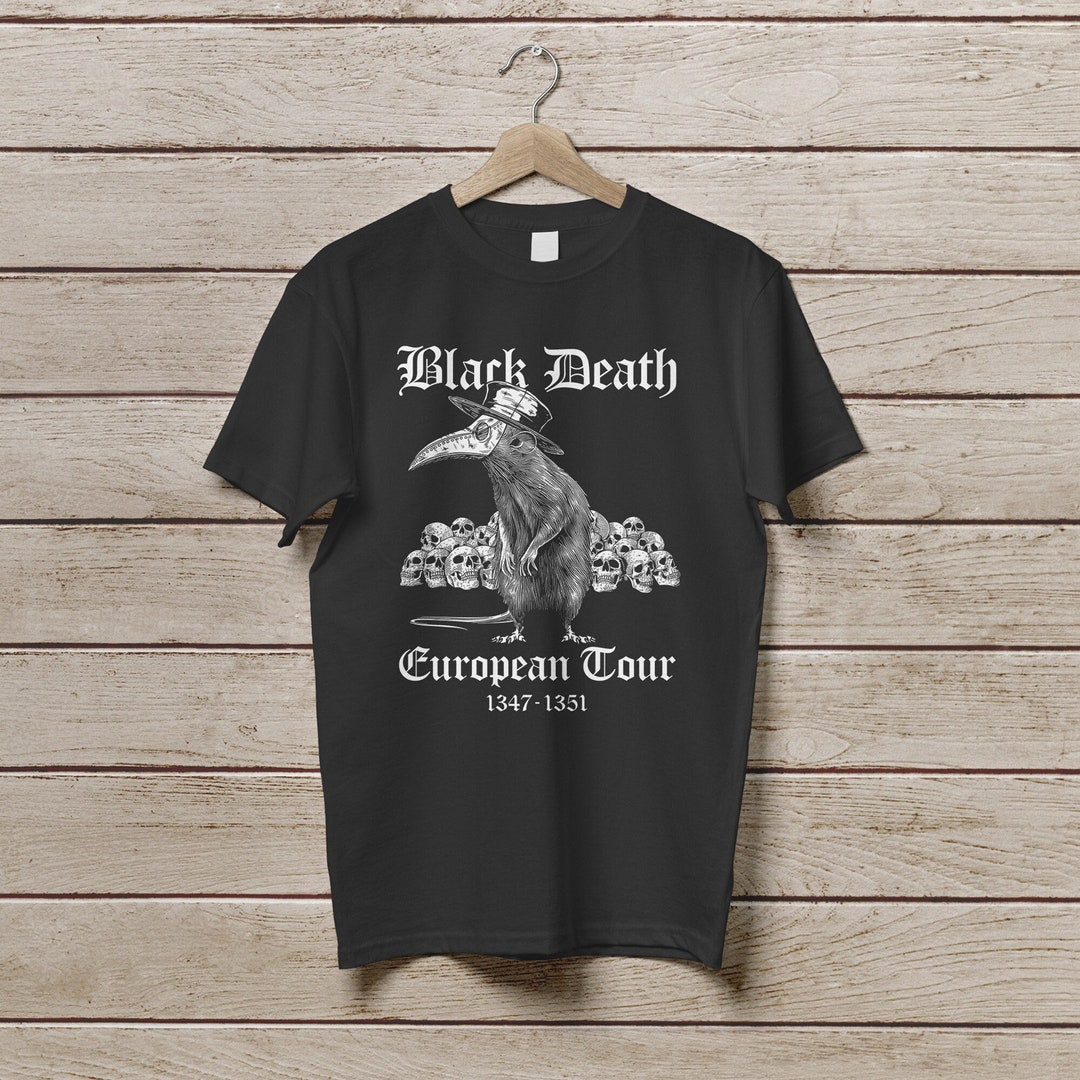 Black Death European Tour T-shirt Dark Humor T-shirt Funny Rat Shirt ...