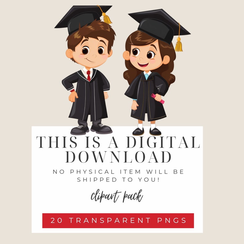 Toddler Graduation Clipart: 20 PNG Nursery Graphics (commercial Use) - Etsy