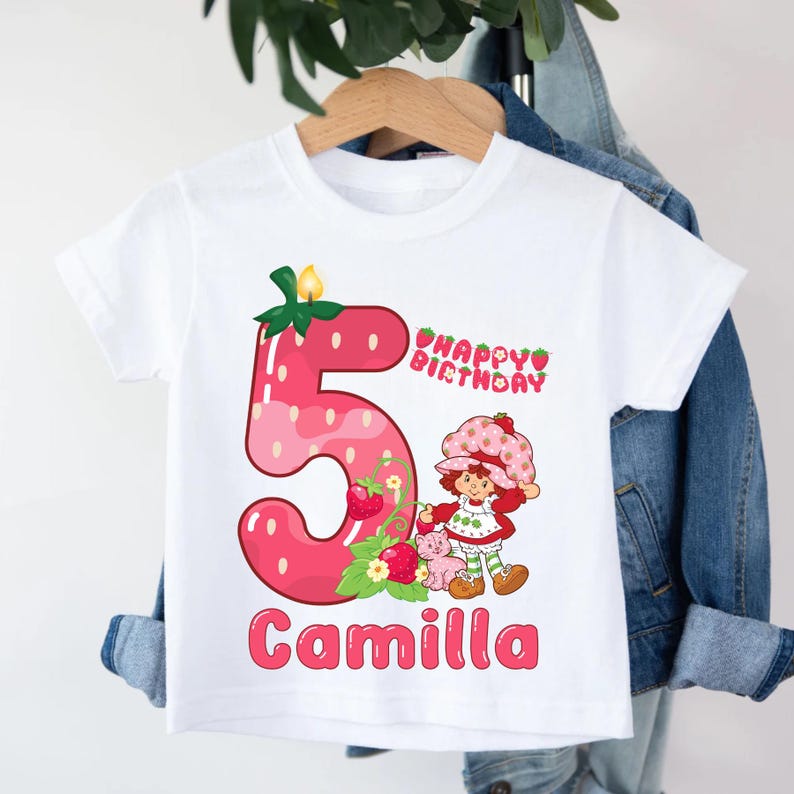 Strawberry Shortcake Birthday Numbers – Pink Candle Clipart (digital ...