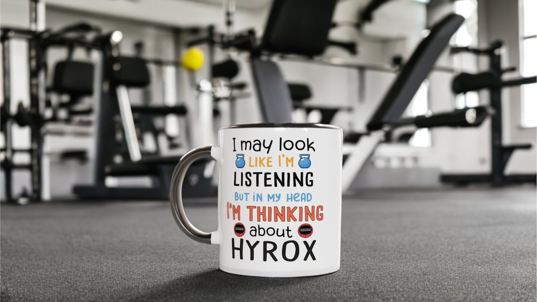Thinking About Hyrox Mug Funny Hyrox Mug, Hyrox Lover Gift, Fitness ...