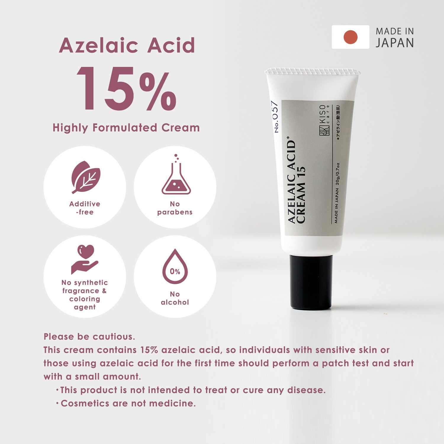 Kisocare Azelaic Acid 15% Cream Hyaluronic Acid X Squalane X CICA ...