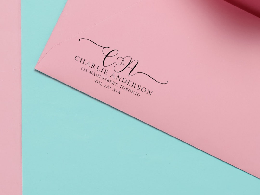 Self Inking Address Stamper, Modern Minimal Minimalist Custom Stamp ...