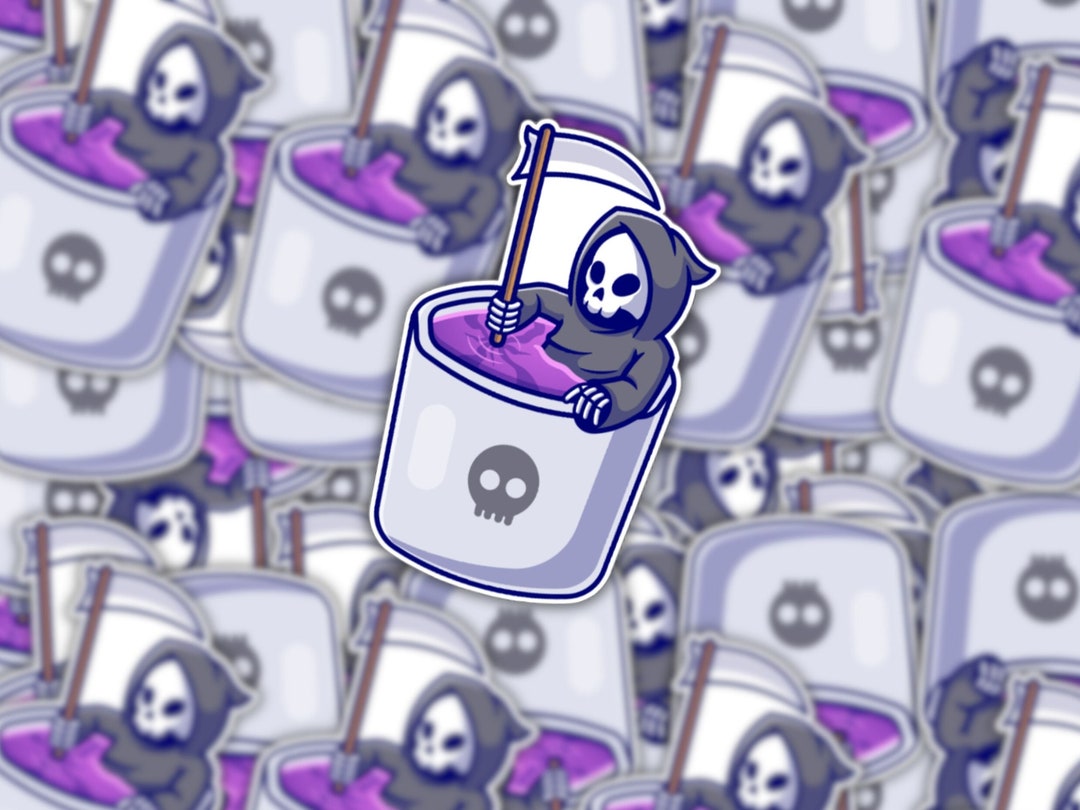 Vinyl Sticker Sheet, Grim Reaper Stickers, Cat Stickers, Grim Reaper ...