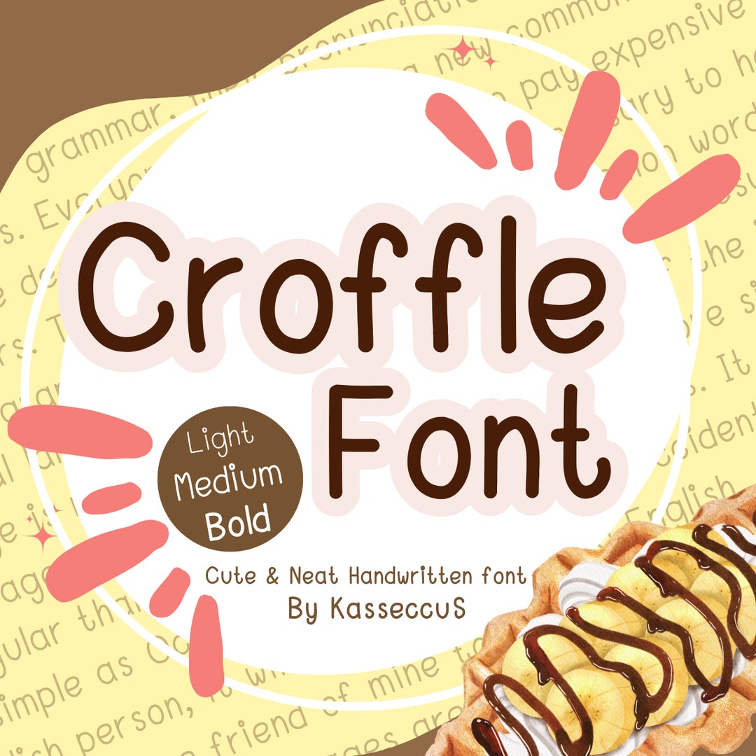 Croffle Font : Cute & Neat Handwriting Font, Digital Planning ...