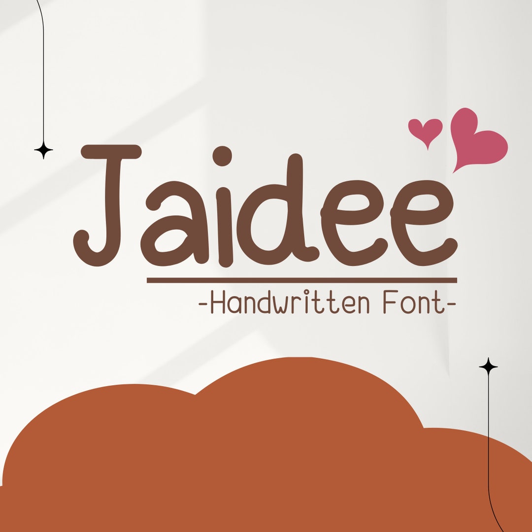 Jaidee Font is Cute Handwritten Font for Digital Notes and Digital ...