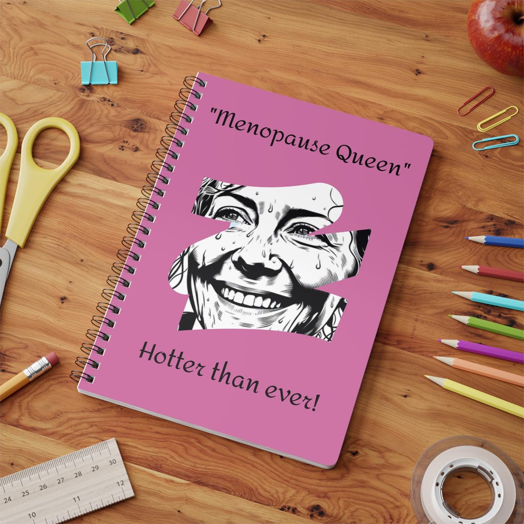 Humorous Menopause Queen A5 Journal: Softcover Wirobound Notebook - Etsy