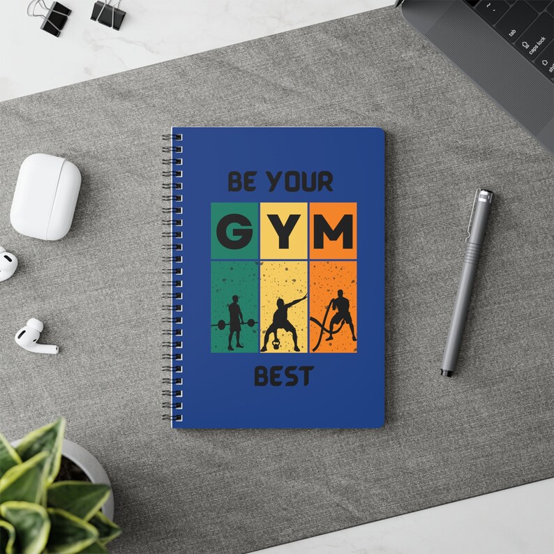 Gym-motivation Softcover A5 Notebook With be Your Best Logo, Gift for ...