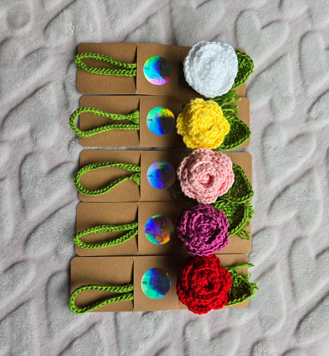 Beautiful Rose Bookmarks - Crochet Bookmarks - Etsy