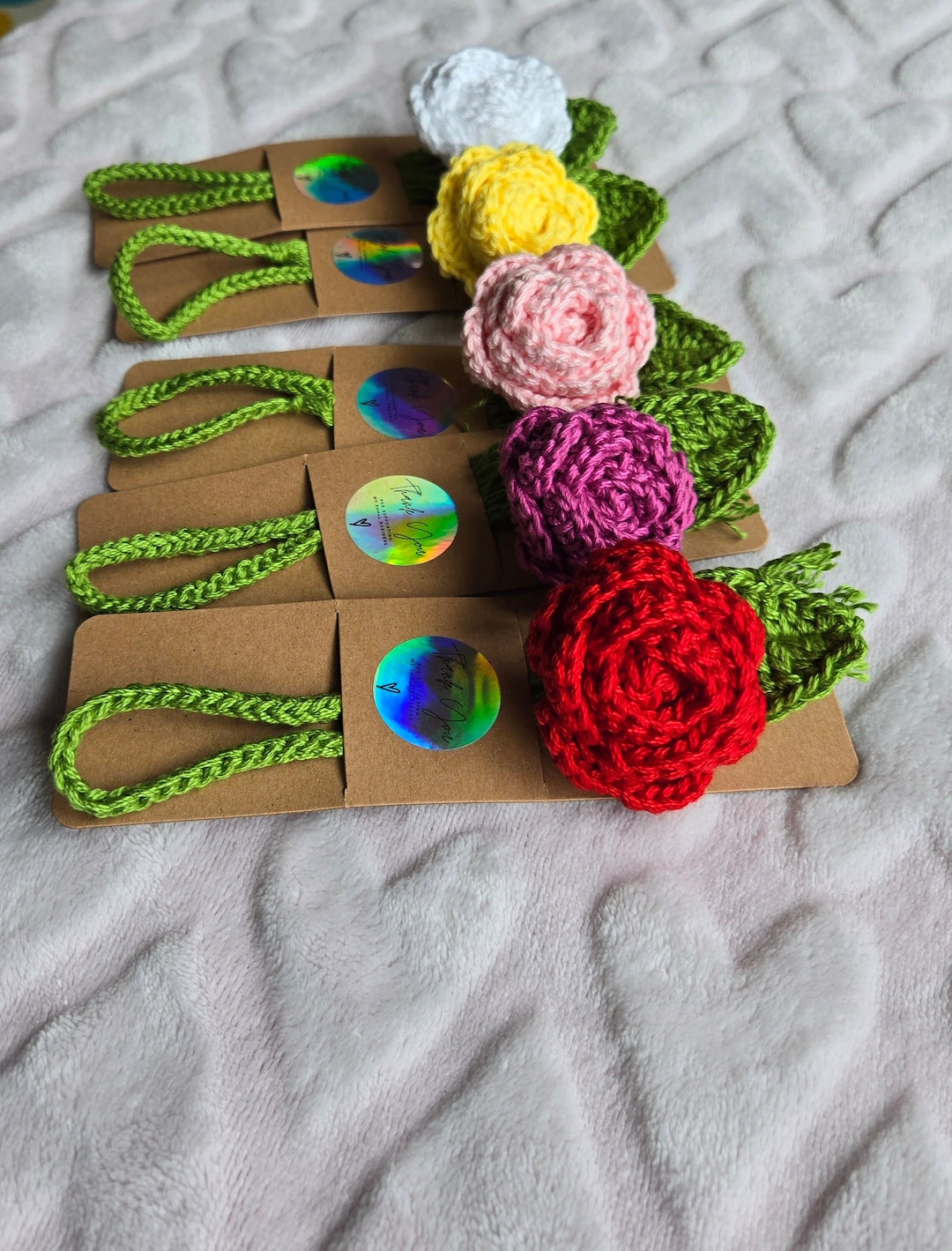 Beautiful Rose Bookmarks - Crochet Bookmarks - Etsy