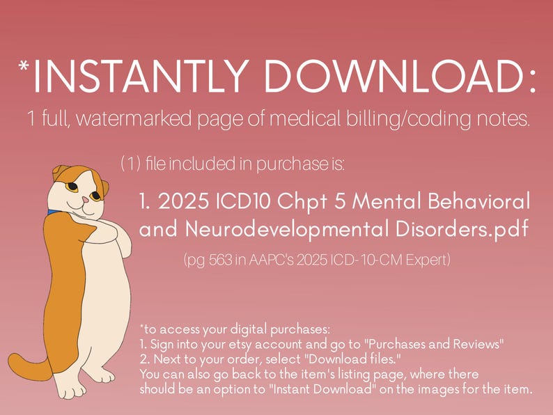 2025 ICD-10-CM Chapter 5 Guideline Notes: Mental & Neurodevelopmental ...