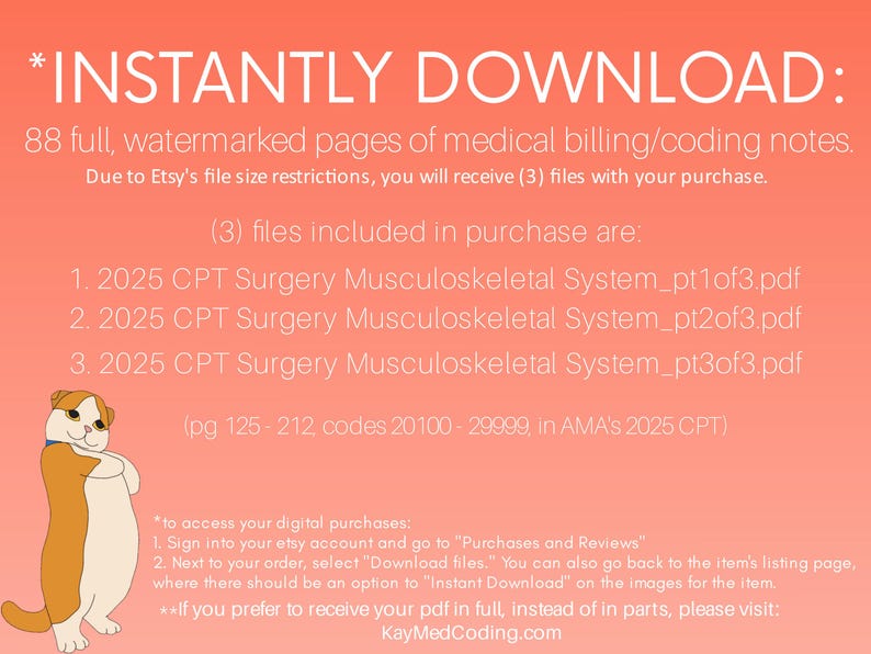 2025 CPT Musculoskeletal System Notes: Medical Coding Guidelines ...