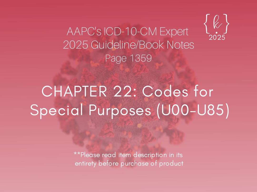 2025 ICD-10-CM Chapter 22 Guideline Notes: Medical Coding Study Aid ...