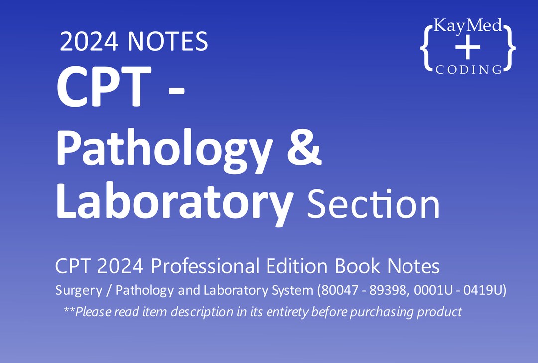 2024 CPT Pathology and Laboratory - CPT Book Notes - Etsy