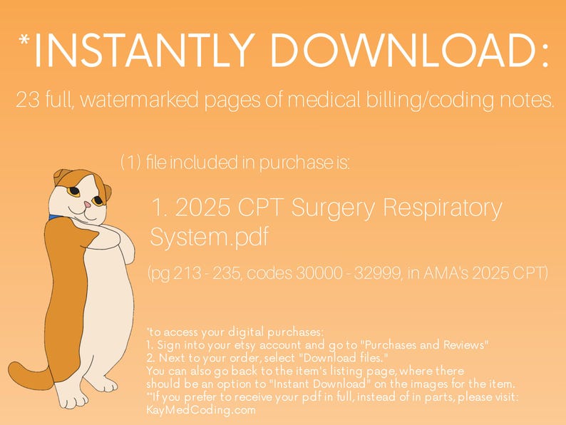 2025 CPT Surgery Respiratory System Book Notes - Etsy