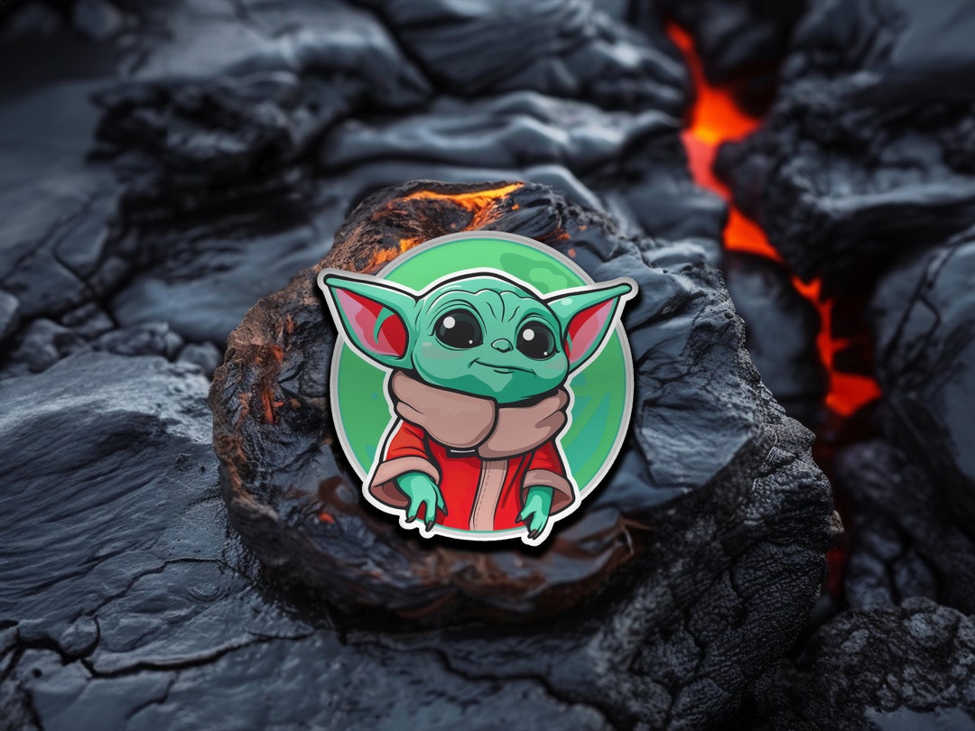 Grogu Sticker Baby Yoda Mandalorian Star Wars Waterproof Premium ...