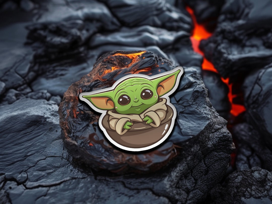 Grogu Sticker Baby Yoda Mandalorian Star Wars Waterproof Premium ...