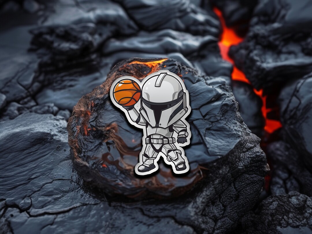 Clone Trooper Basketball Sticker Star Wars Sports Stickers Waterproof ...