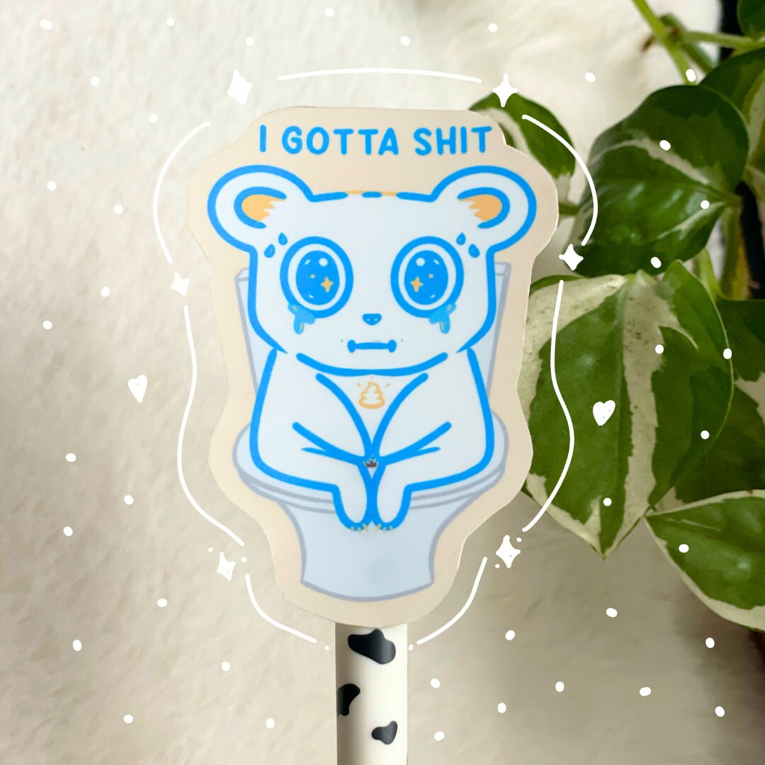 IBS Polar Bear on Toilet I Gotta Shit Tummy Issues Irritable Bowel ...