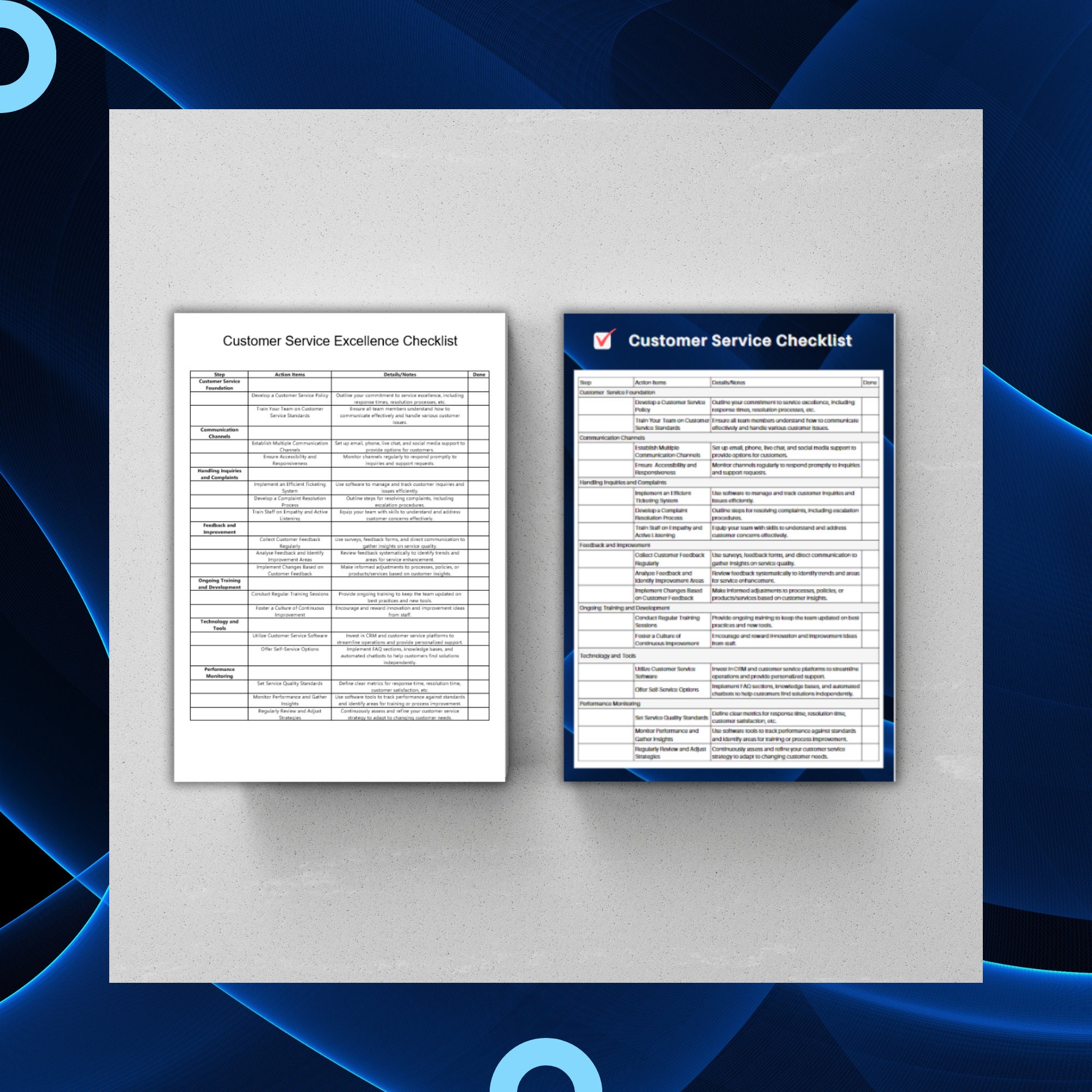 Customer Service Excellence Checklist Your Blueprint for Success Digital Download Start up Docs ...