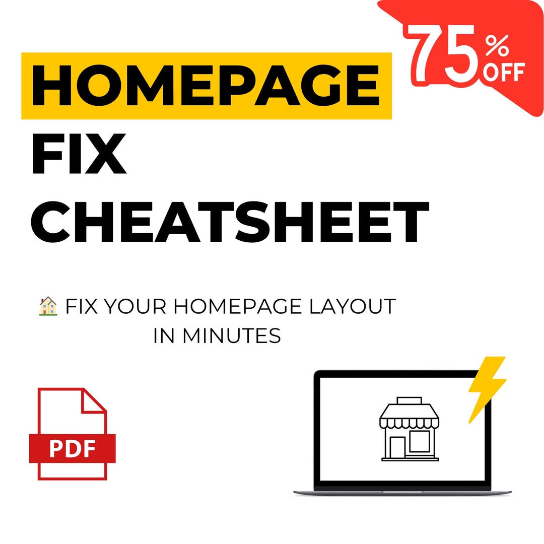 Homepage Fix Cheat Sheet – Wordpress & Shopify Storefront Layout Guide ...