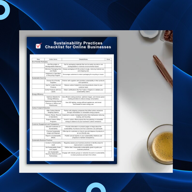 Sustainability Practices Checklist - Your Footprint for Success ...