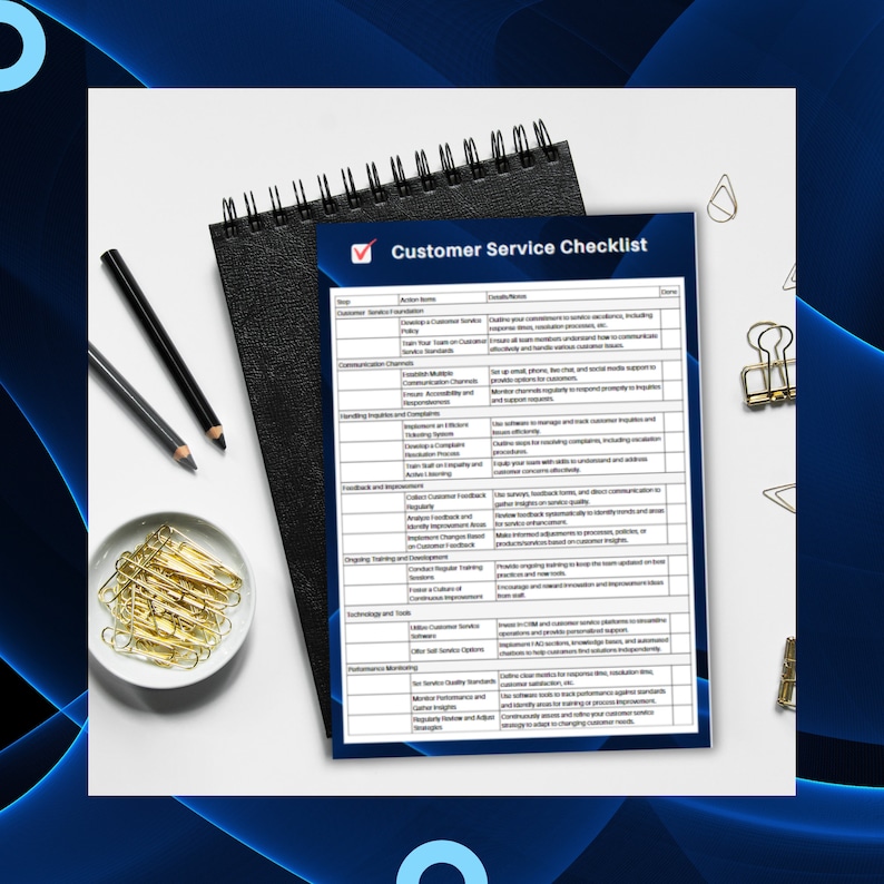 Customer Service Excellence Checklist Your Blueprint for Success ...