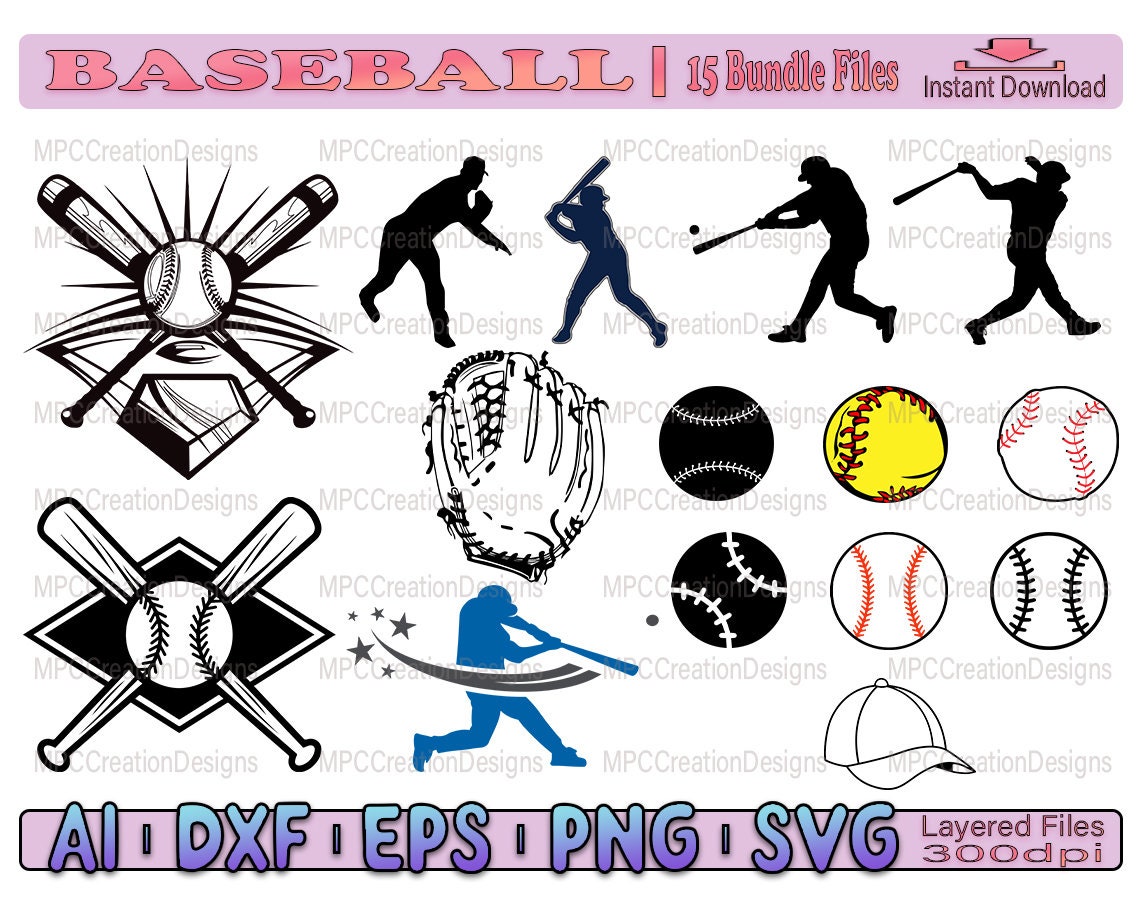 Baseball SVG Bundle, Baseball Svg, Baseball Stitches Svg, Baseball Man ...