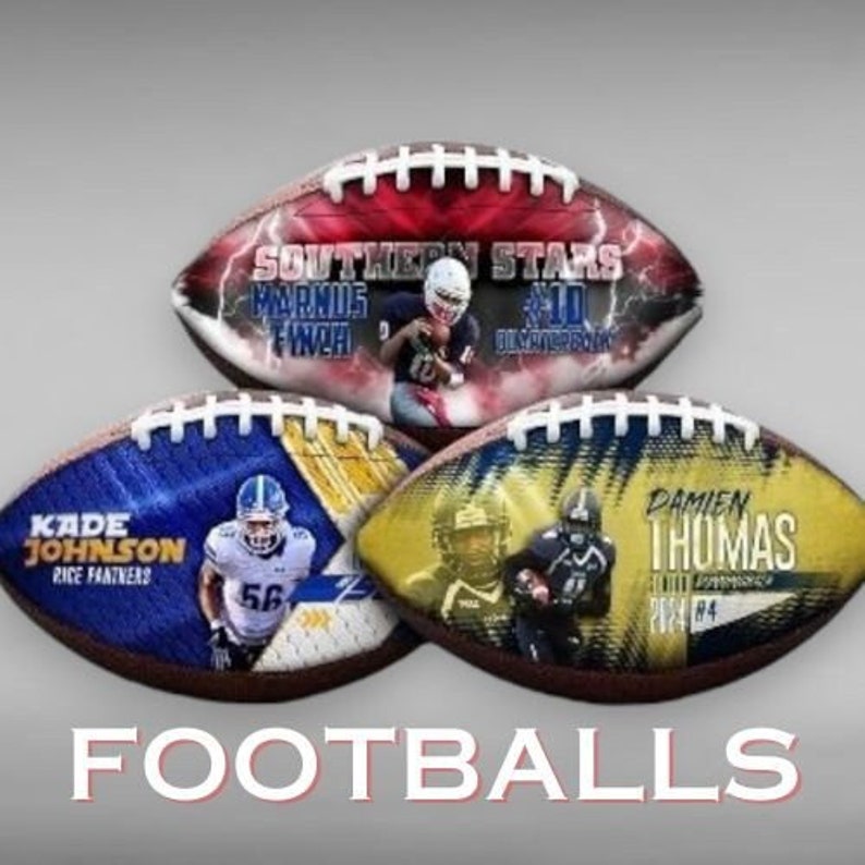 CUSTOM PHOTO FOOTBALLS - Etsy
