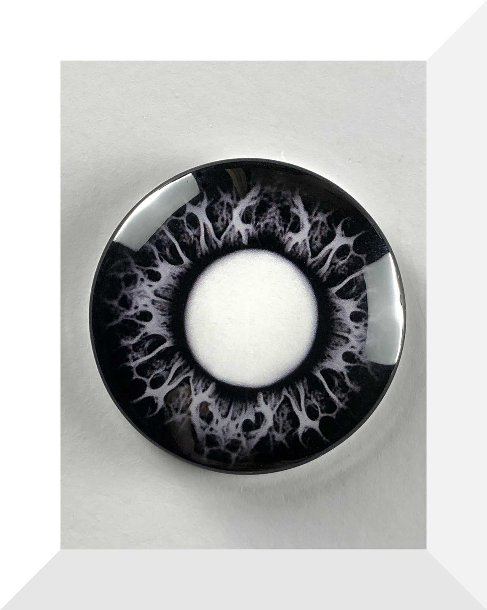 Ghost Eye / Creepy Eye / Glass Eye / White Eye / Glass Cabochon ...