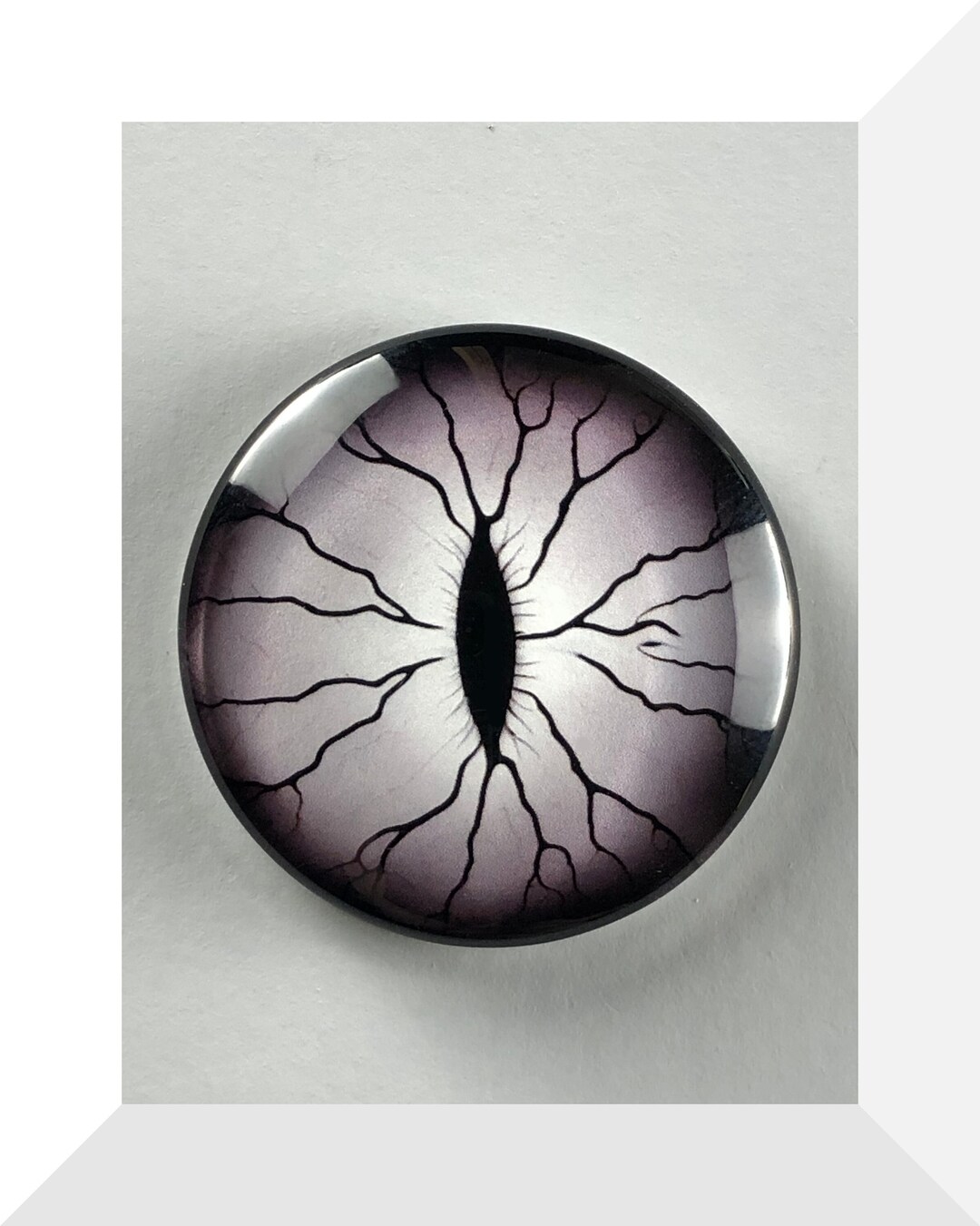 Ghost Eye / Creepy Eye / Glass Eye / White Eye / Glass Cabochon ...