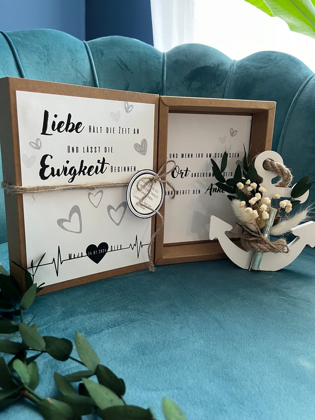 Wedding Gift Anchor Money Gift Personalized Wedding Anchor Dried ...