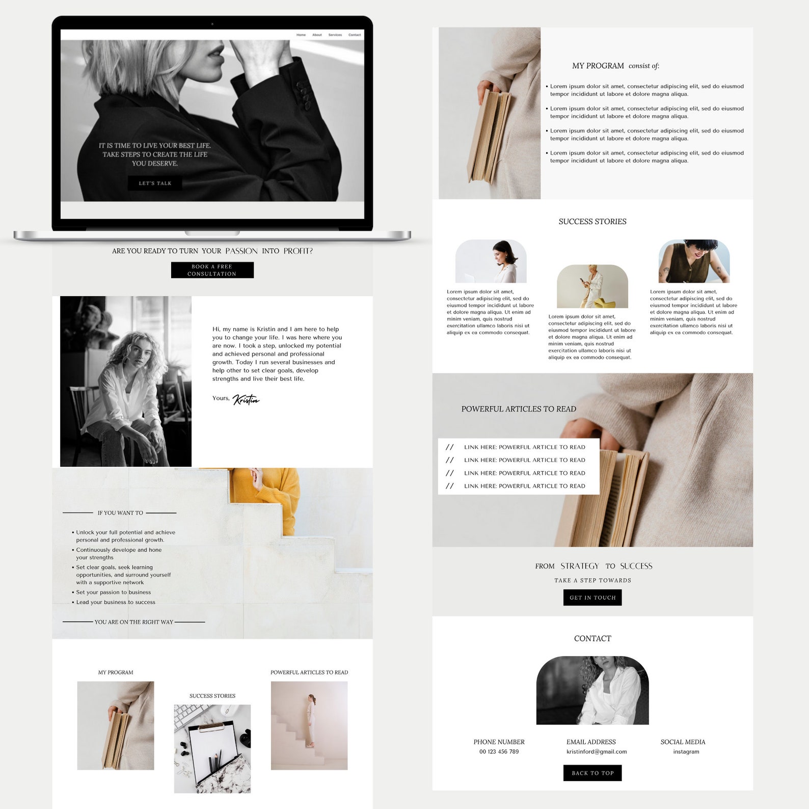 Virtual Assistant Website Template, Personal Assistant Website Template ...