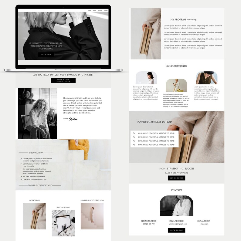 Virtual Assistant Website Template, Personal Assistant Website Template ...