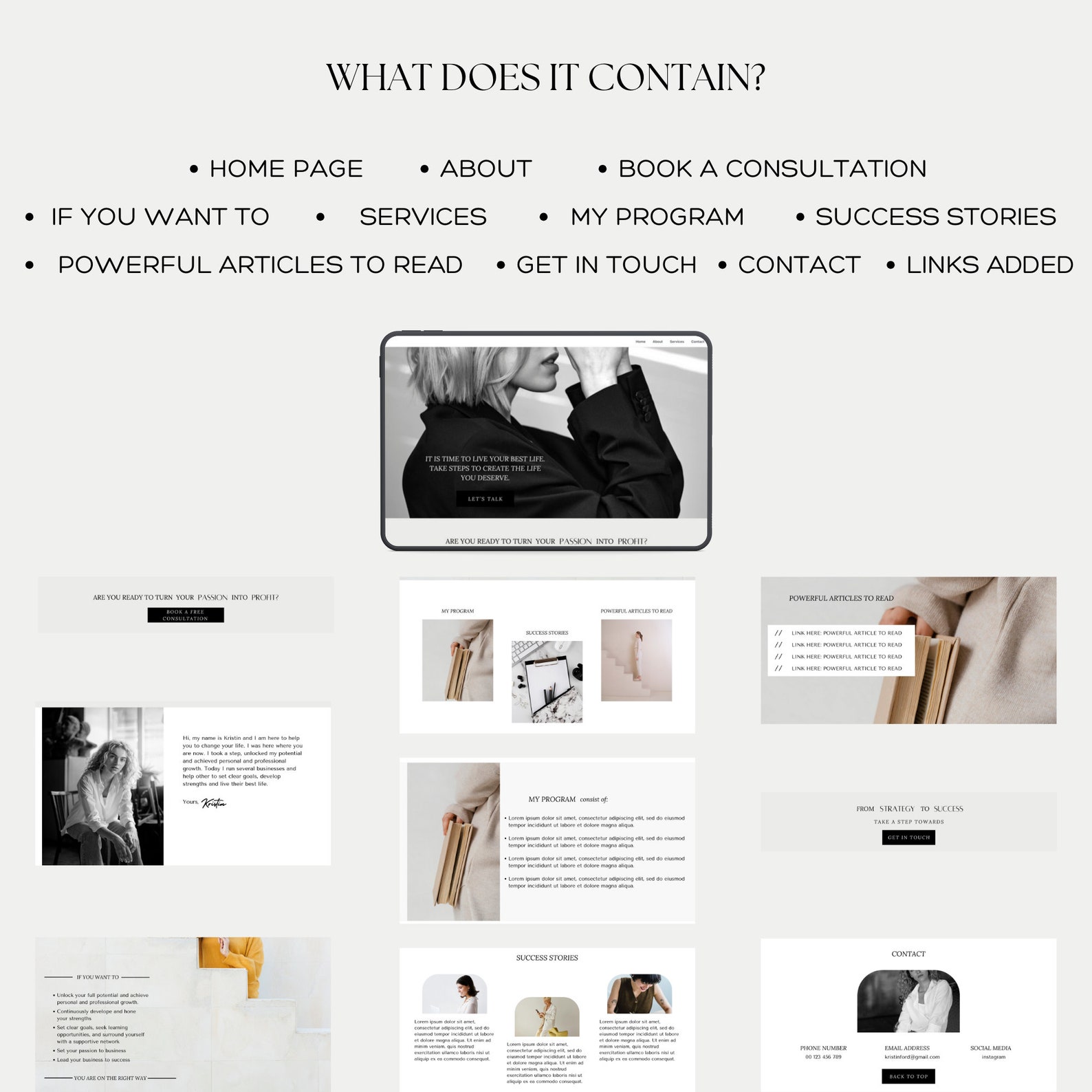 Virtual Assistant Website Template, Personal Assistant Website Template ...