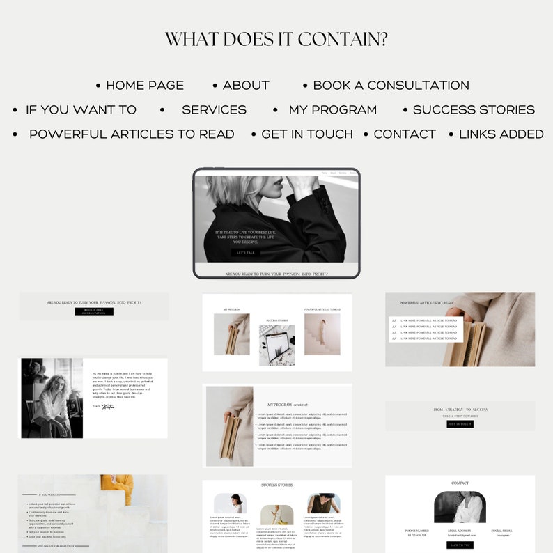 Virtual Assistant Website Template, Personal Assistant Website Template ...