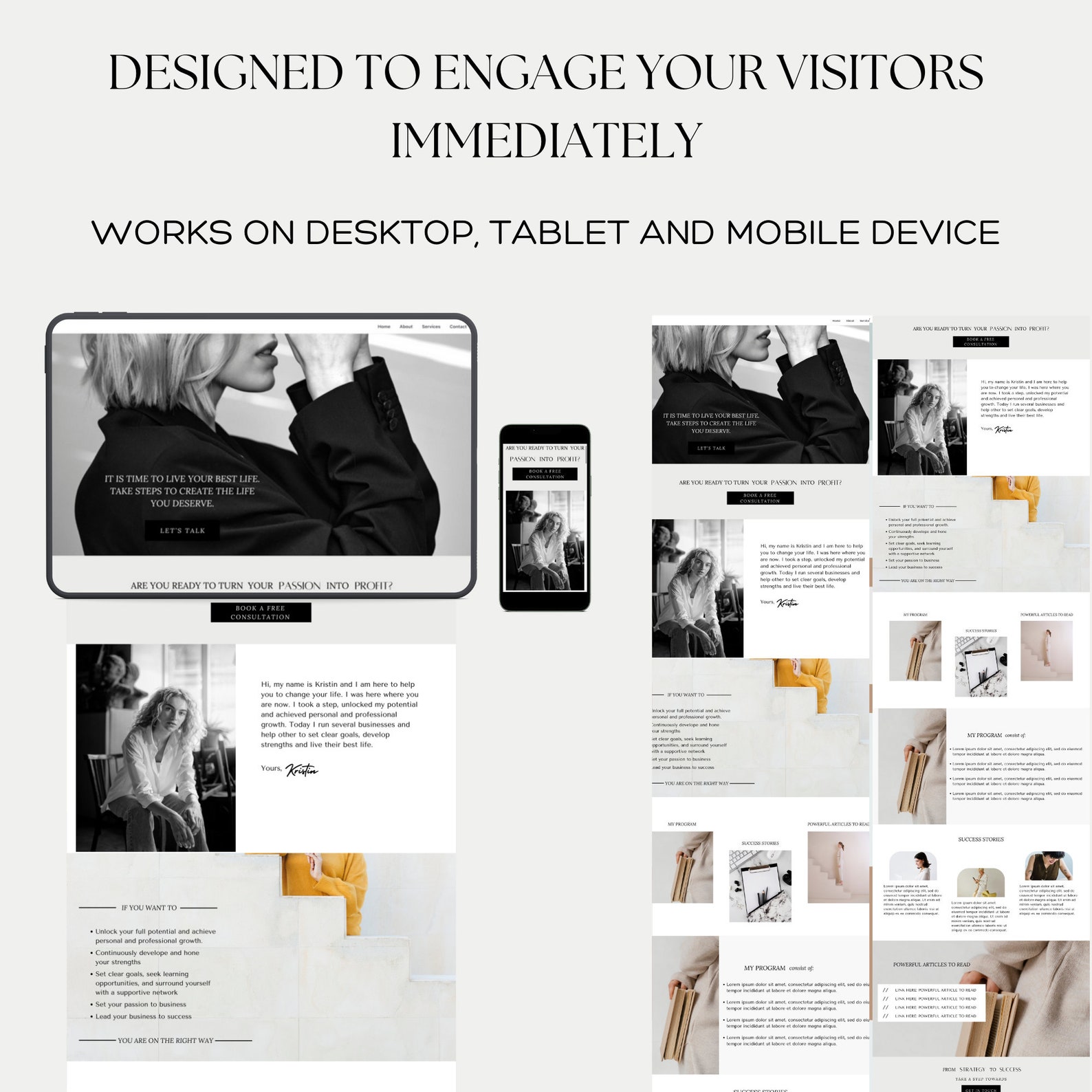 Virtual Assistant Website Template, Personal Assistant Website Template ...