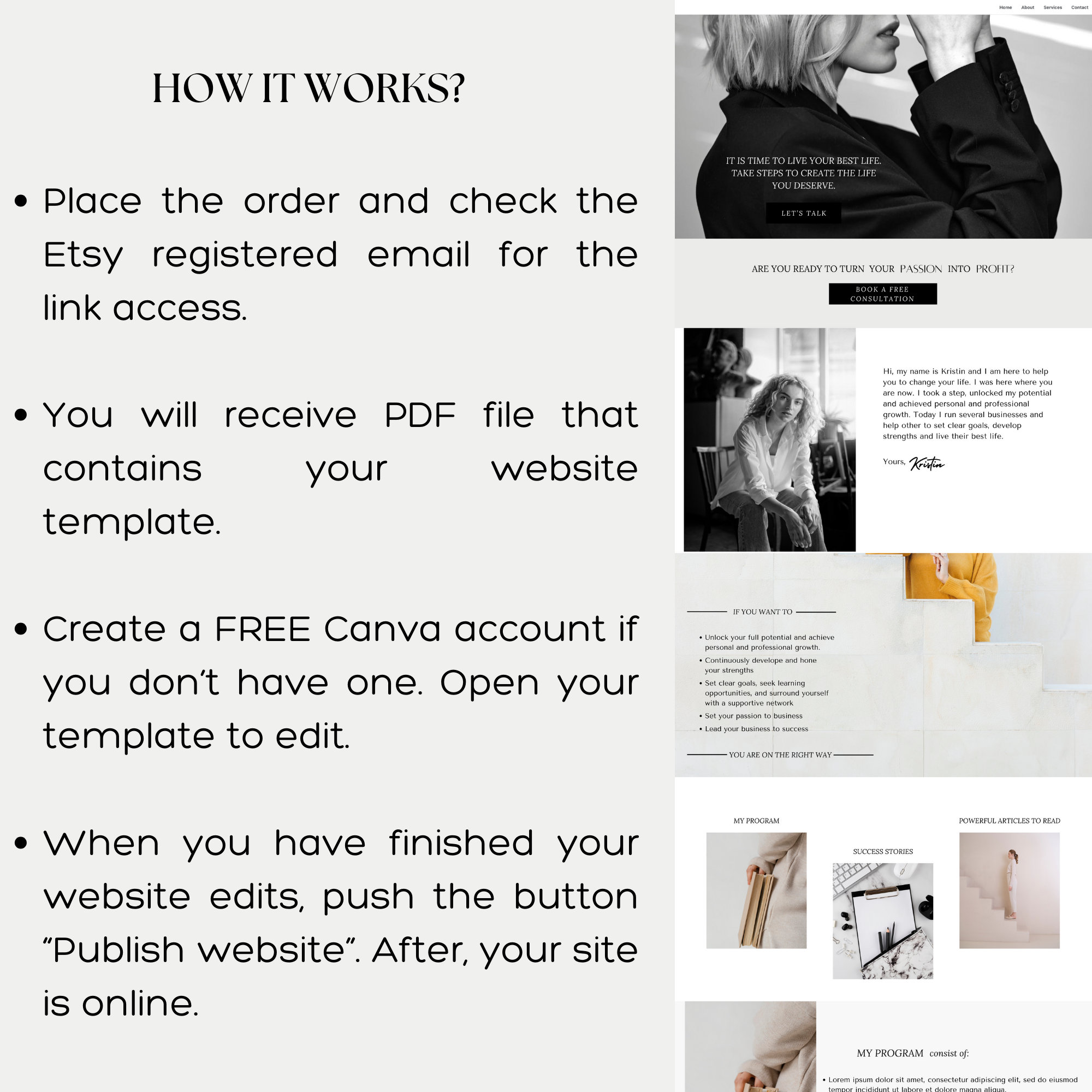 Virtual Assistant Website Template, Personal Assistant Website Template ...