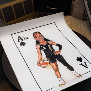 A'ja Wilson Illustration Wall Poster - Etsy