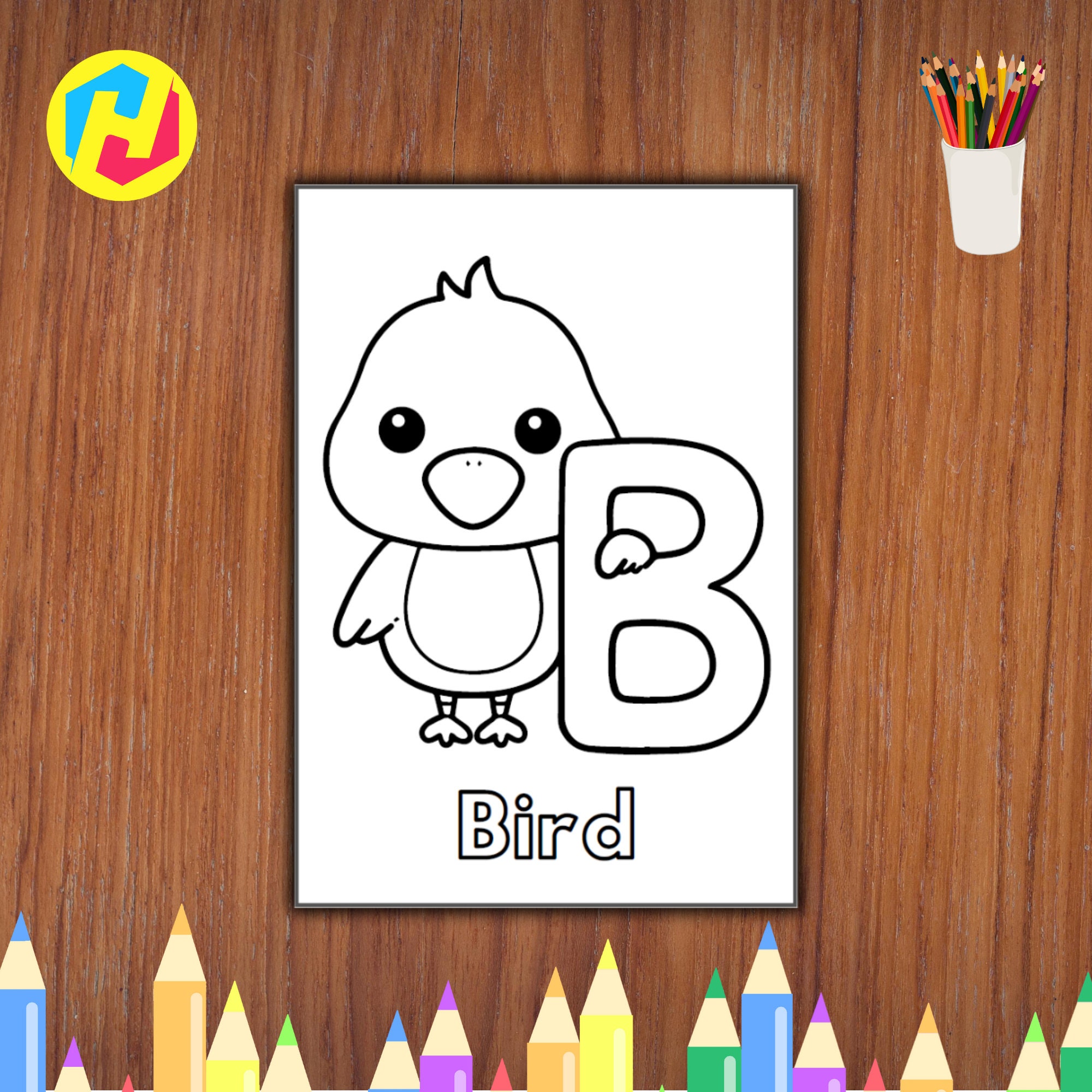 ABC Animals Coloring Book for Preschool Kindergarten Printable PDF, 26 ...