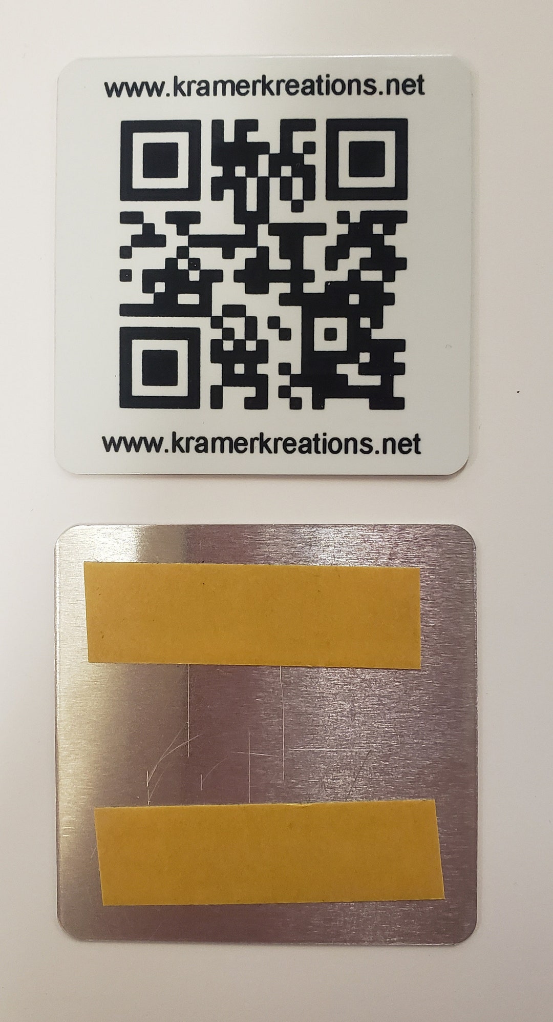 Lot of 10, 2 In. X 2 In. Metal QR Code Plate. Weather Resistant ...